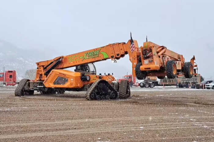 Trackzilla, un chargeur télescopique de 68 tonnes ! – FARM Connexion